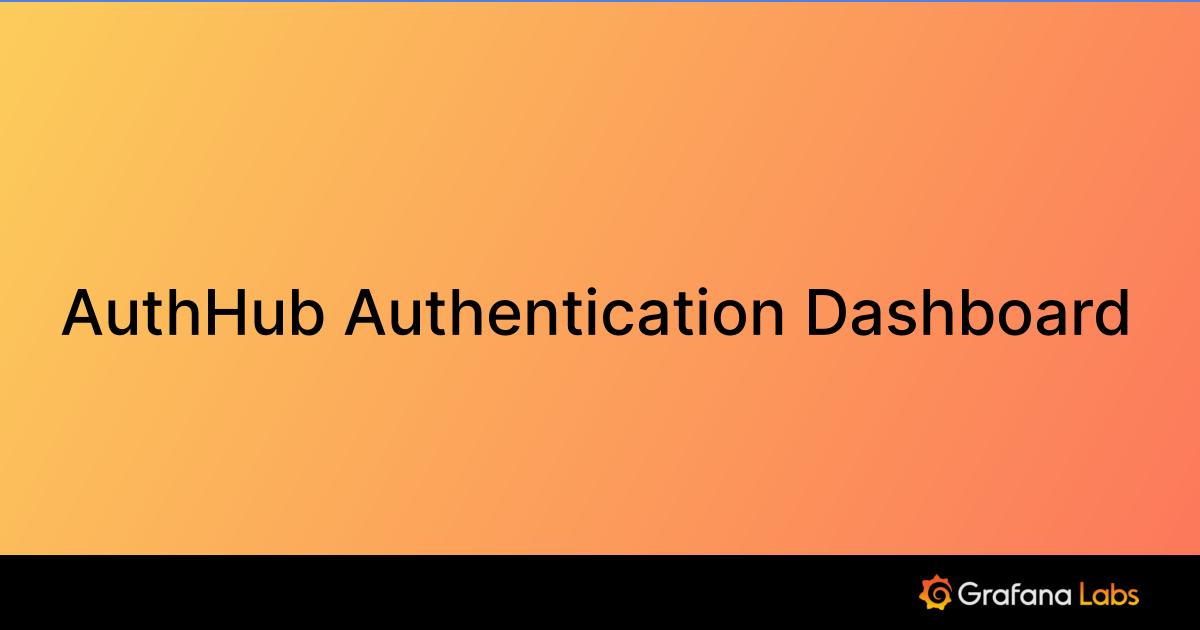 AuthHub Authentication Dashboard | Grafana Labs